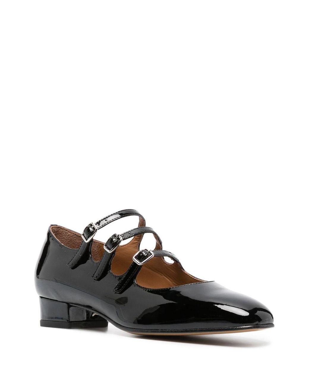 CAREL PARIS Ariana Patent Lather Ballets in Black | Lyst