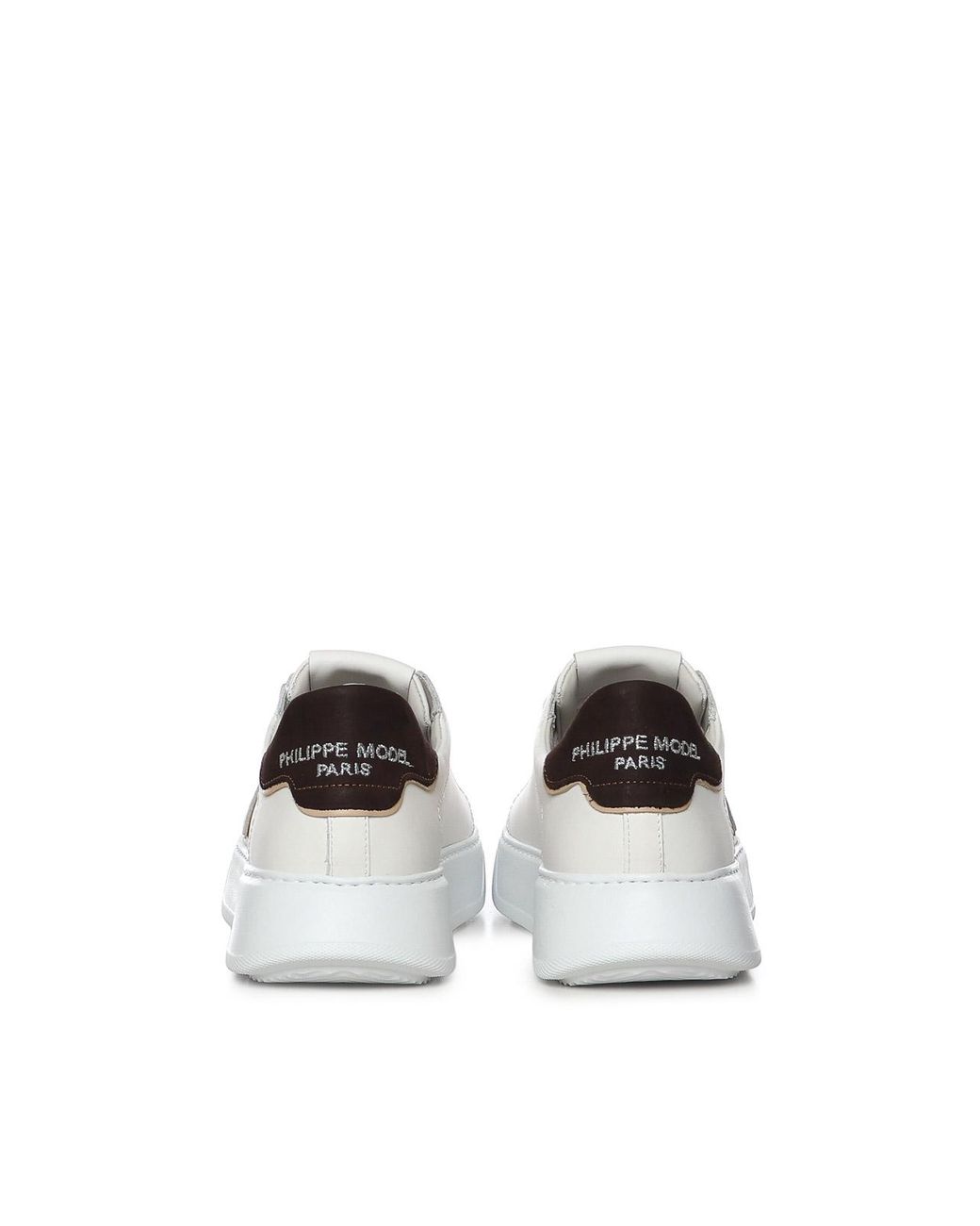 Philippe Model Temple Leather Sneaker in White for Men | Lyst