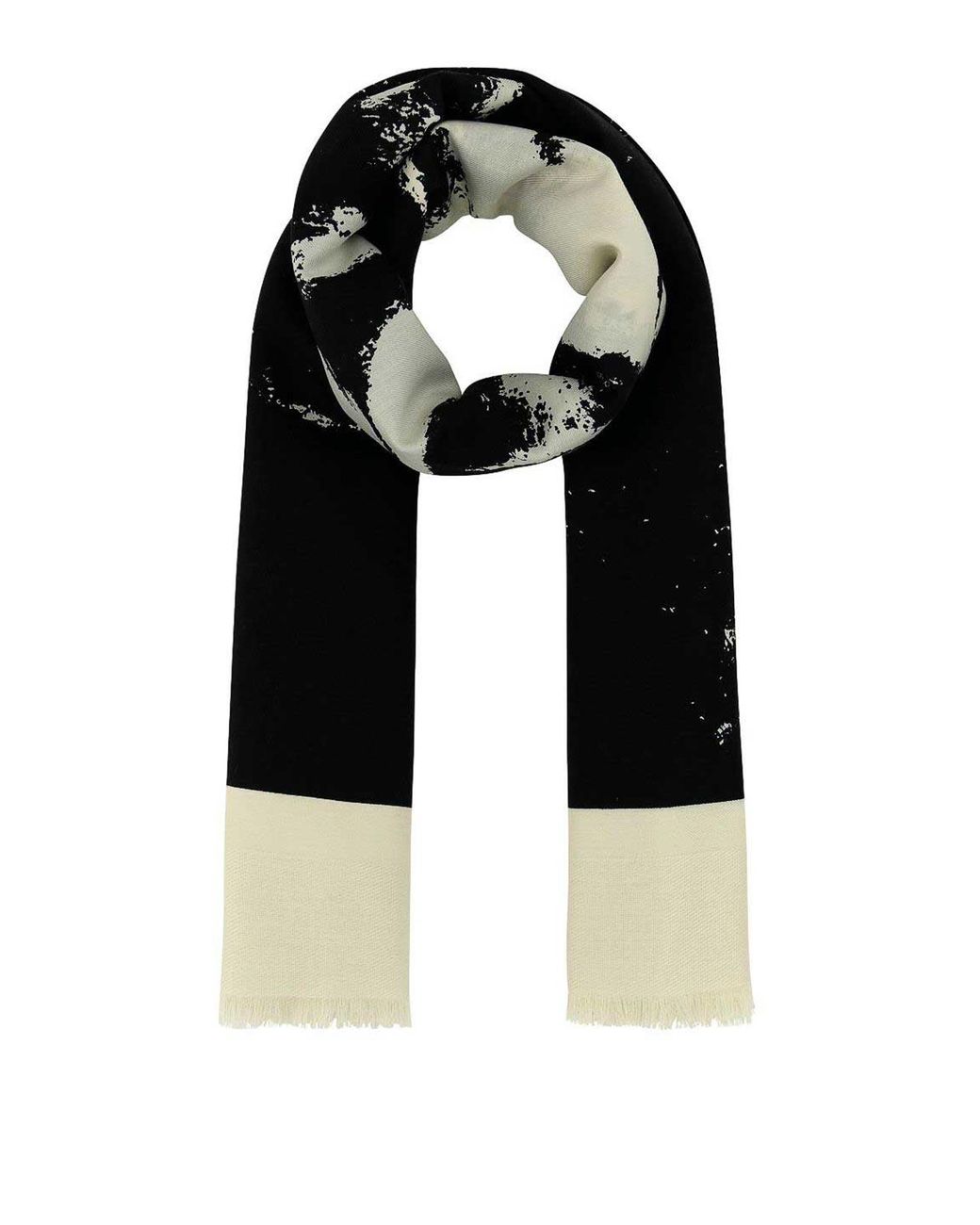 McQueen Foulard With Printing in Black | Lyst