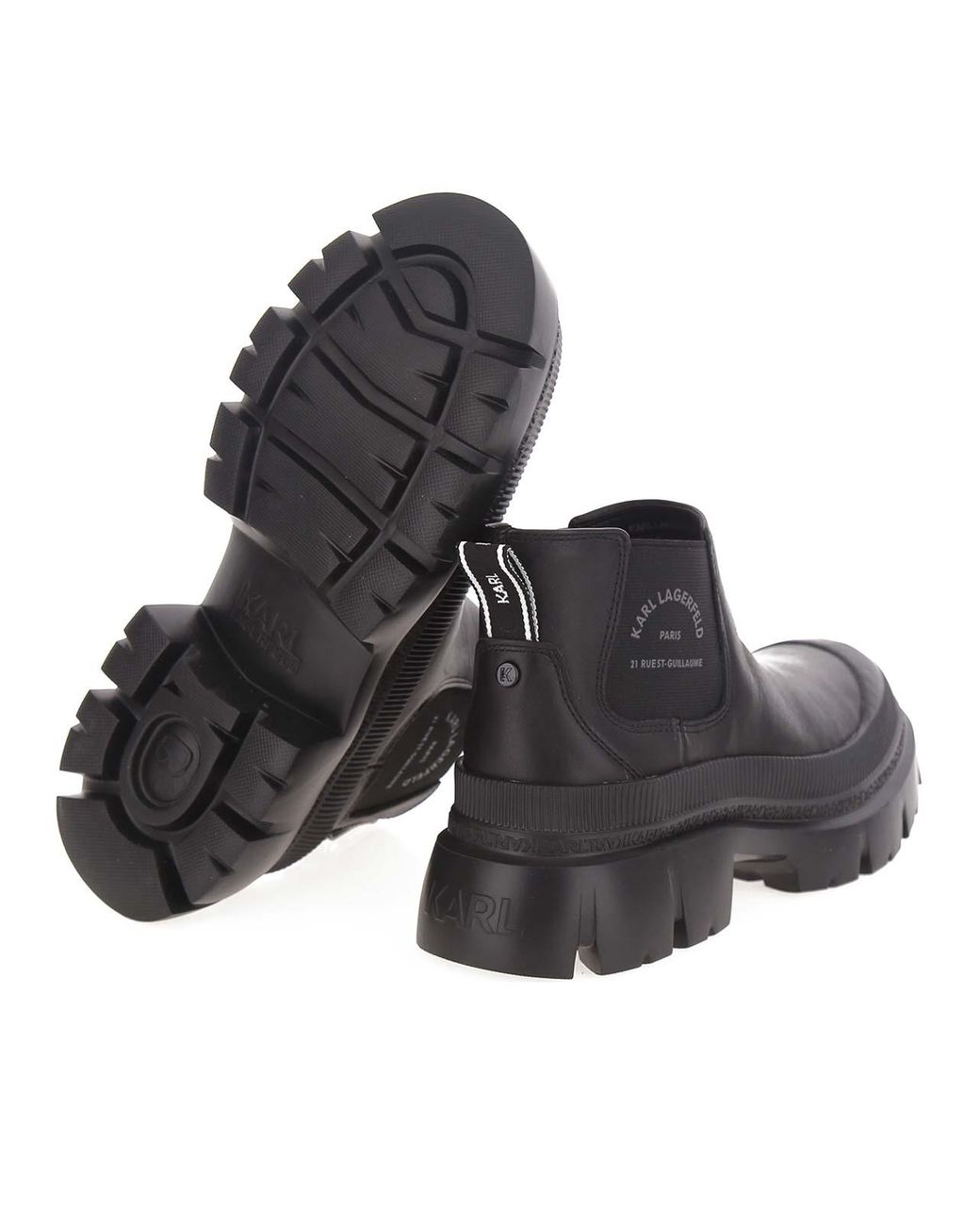 KARL LAGERFELD Trekka Max Short Gore Boot in Black | Lyst UK