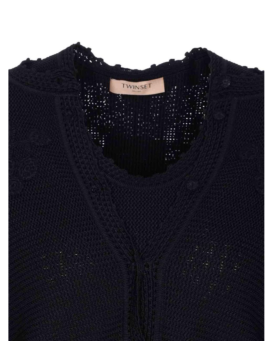 Twinset Knitted Twin- Set in Blue | Lyst UK