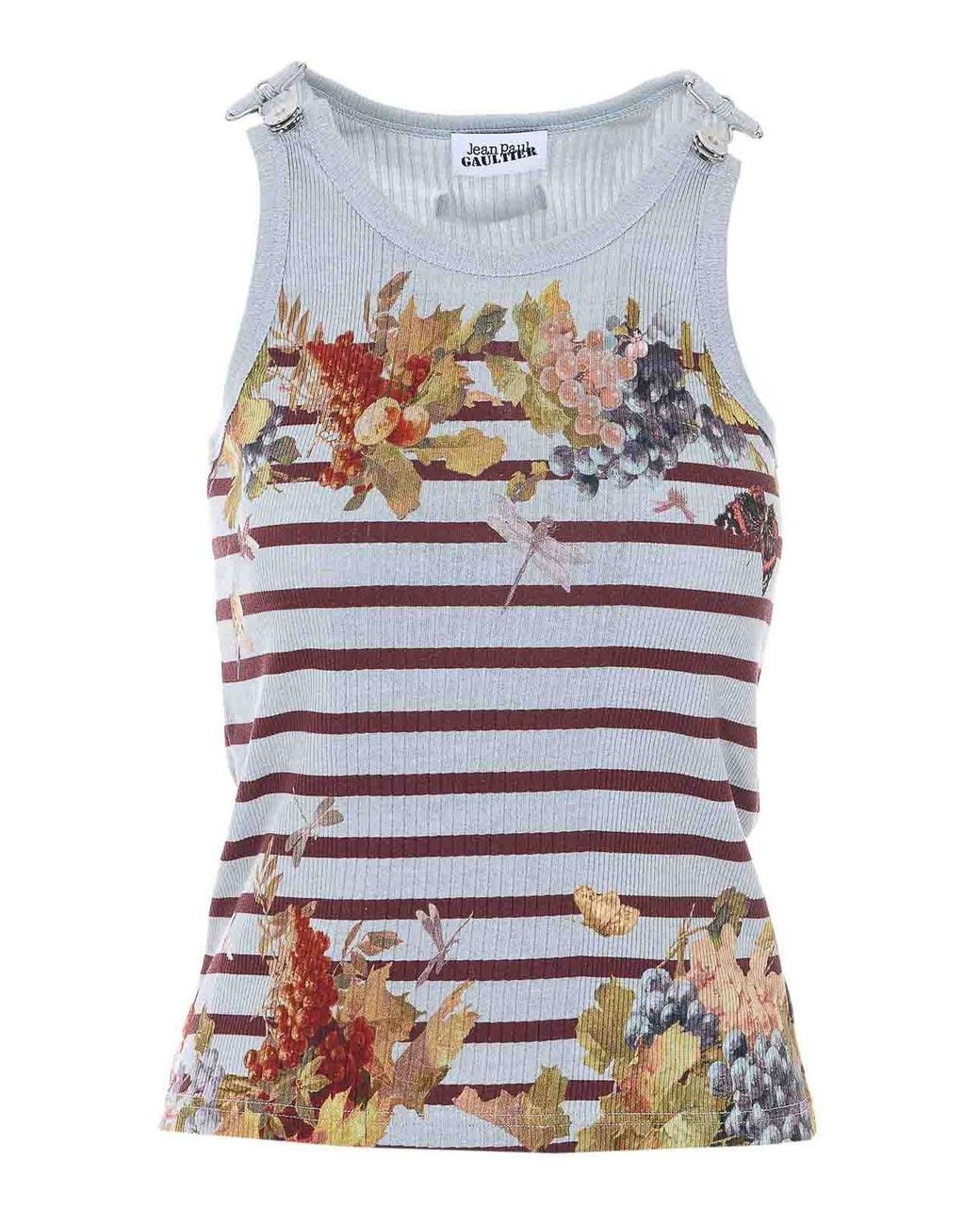 Jean Paul Gaultier Light Tank Top in Gray | Lyst