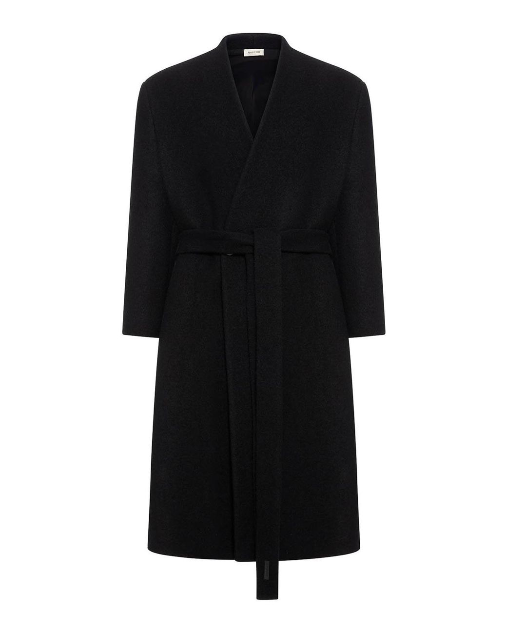 Fear Of God Wool Shoulderless Coat in Black for Men | Lyst