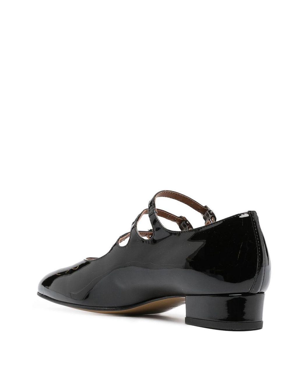 CAREL PARIS Ariana Patent Lather Ballets in Black | Lyst