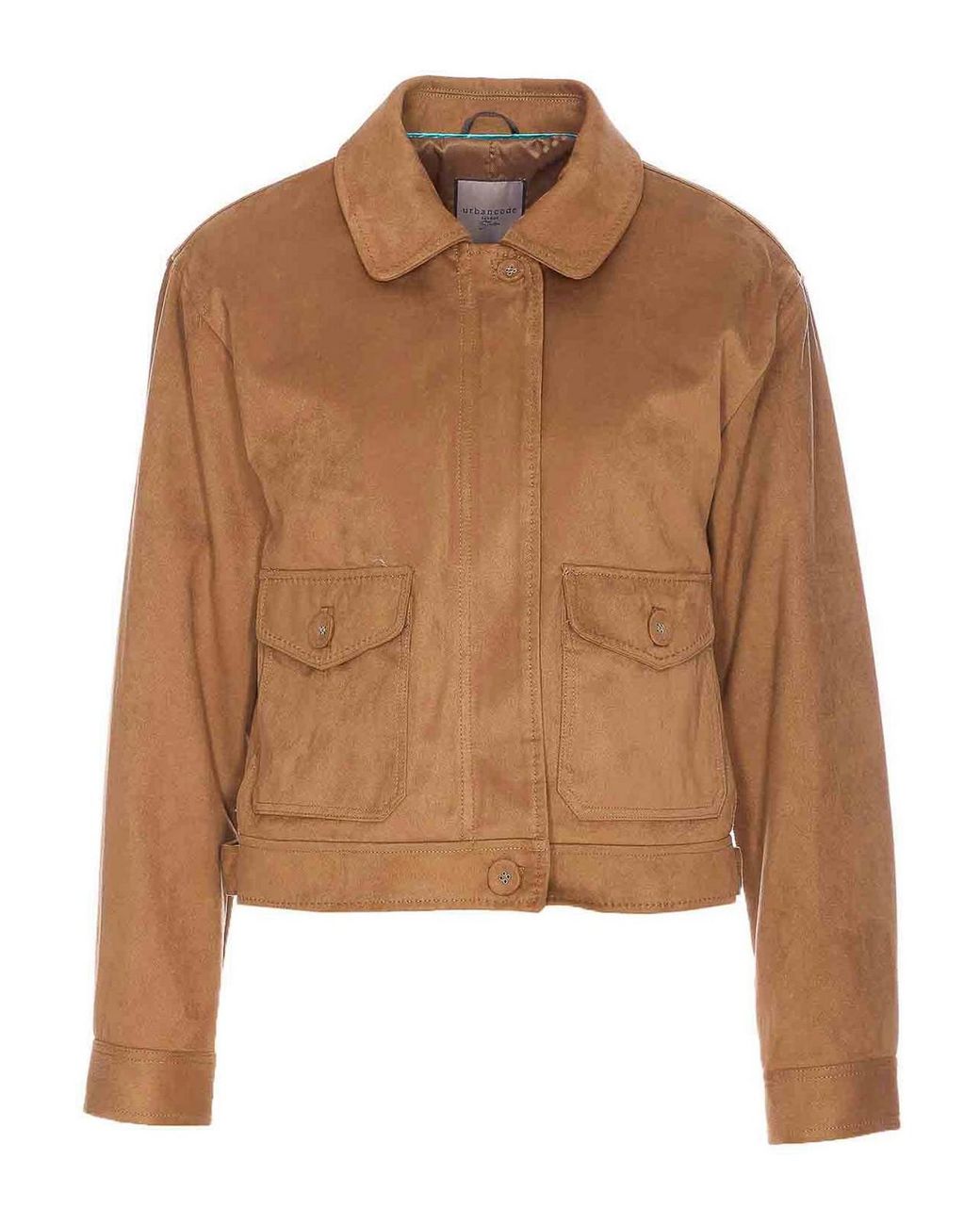 Urbancode Fake Suede Leather Jacket in Brown | Lyst