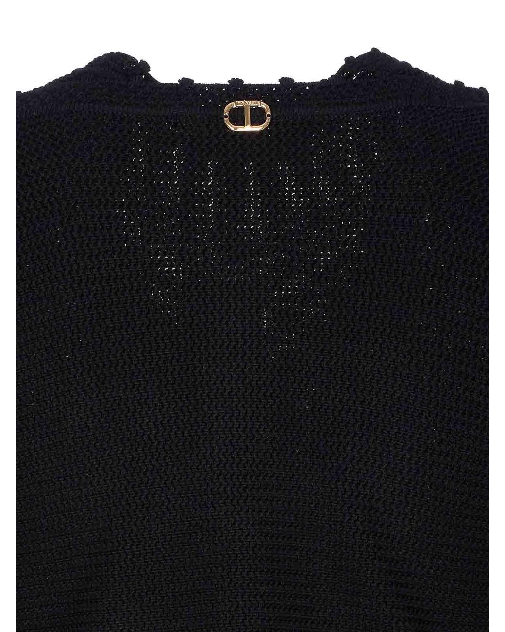 Twinset Knitted Twin- Set in Blue | Lyst UK