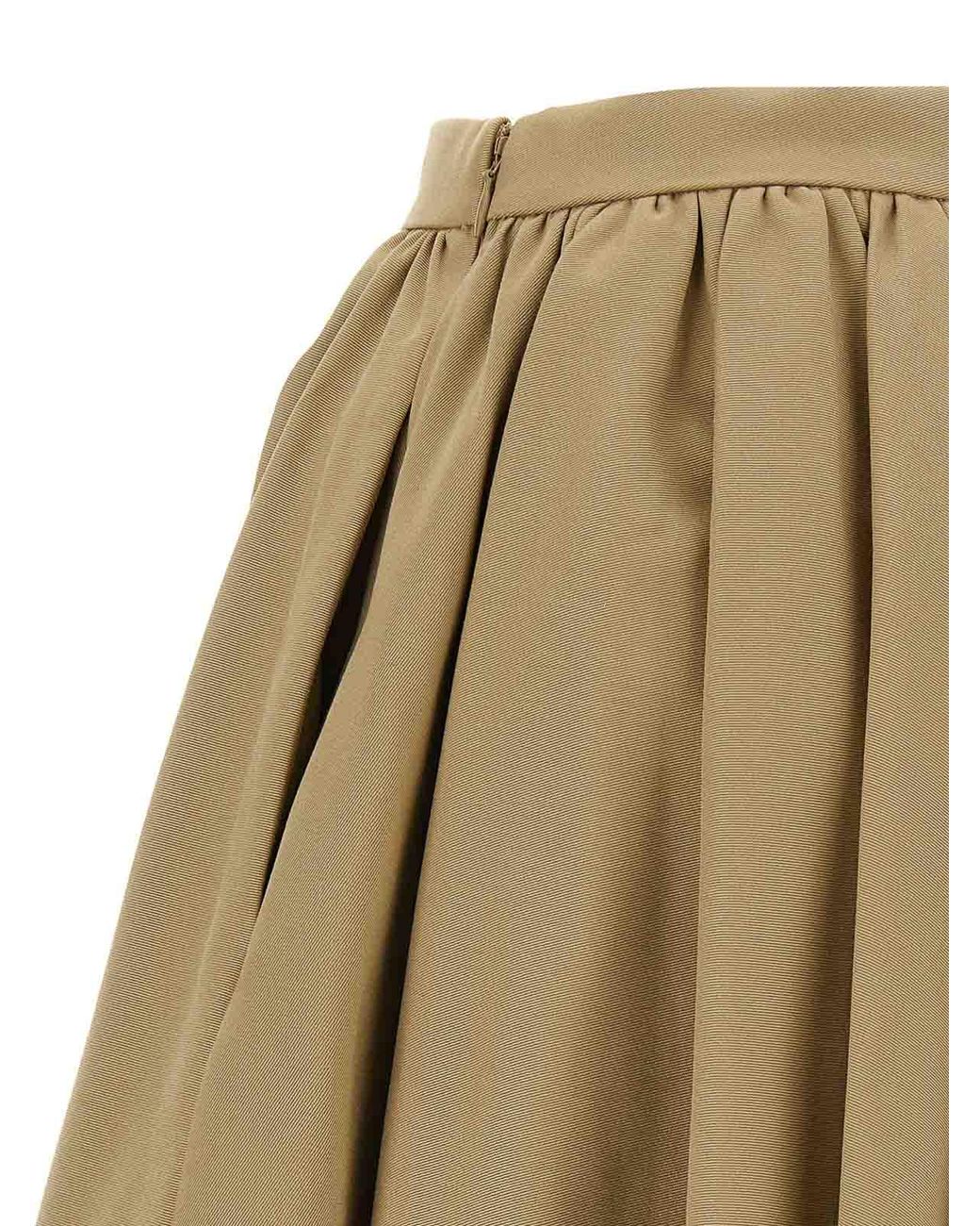 Self-Portrait Asymmetrical Skirt in Natural | Lyst UK