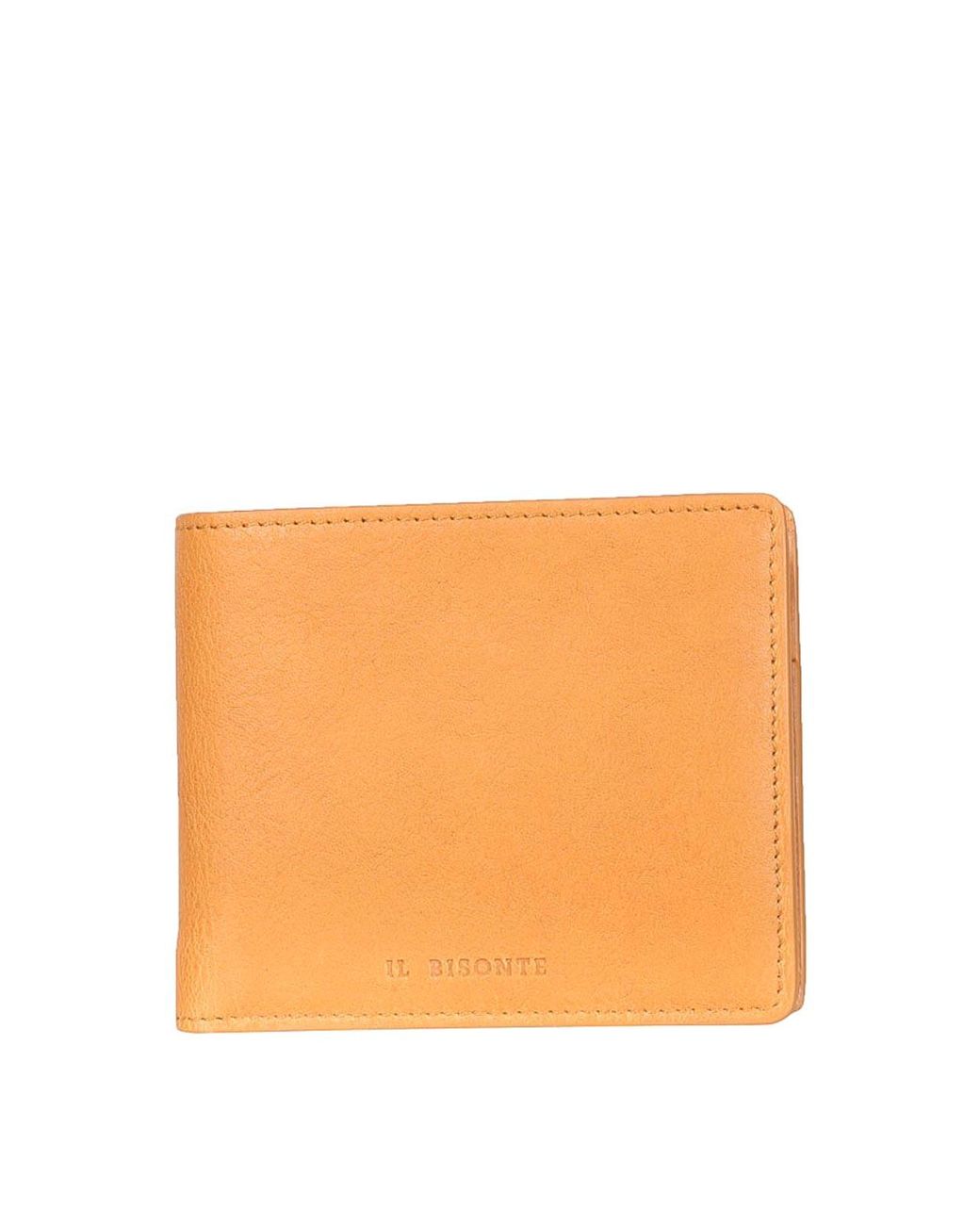 Il Bisonte Leather Bifold Wallet in Orange for Men | Lyst UK