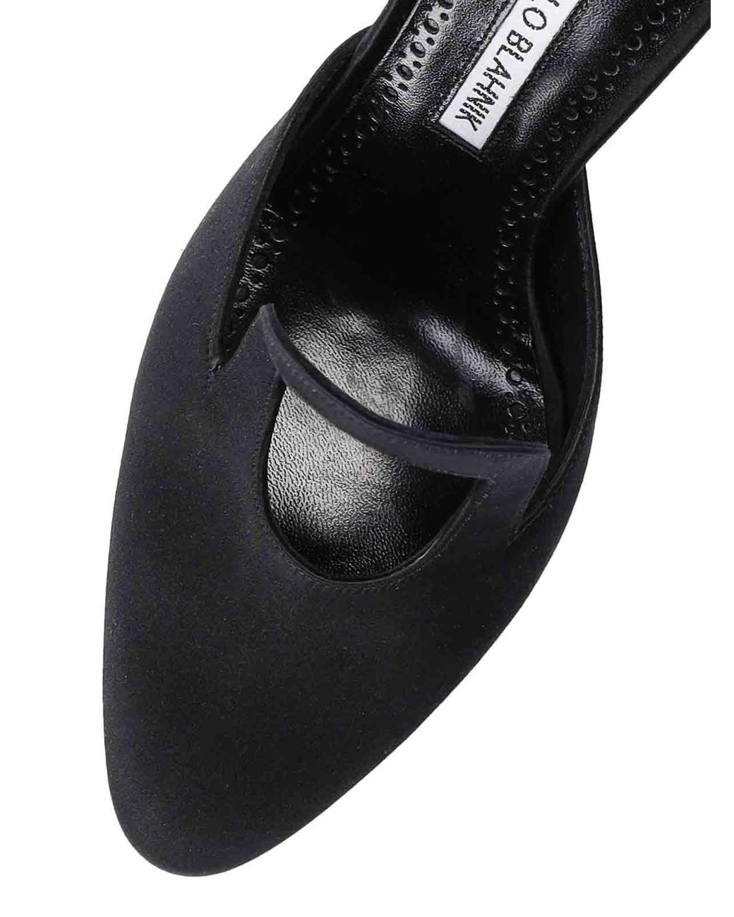 Manolo Blahnik Fugati Cut Out Detailed Mules in Black | Lyst