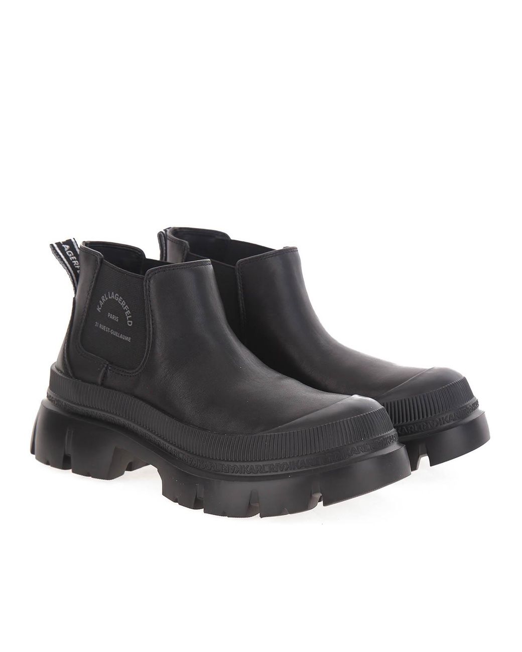KARL LAGERFELD Trekka Max Short Gore Boot in Black | Lyst UK