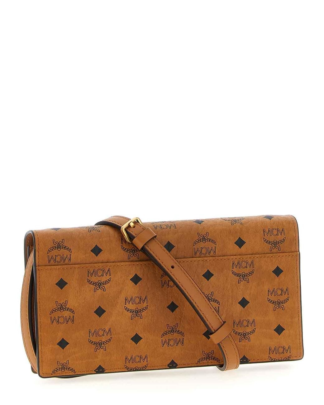 MCM Aren Wallet On Chain in Brown | Lyst