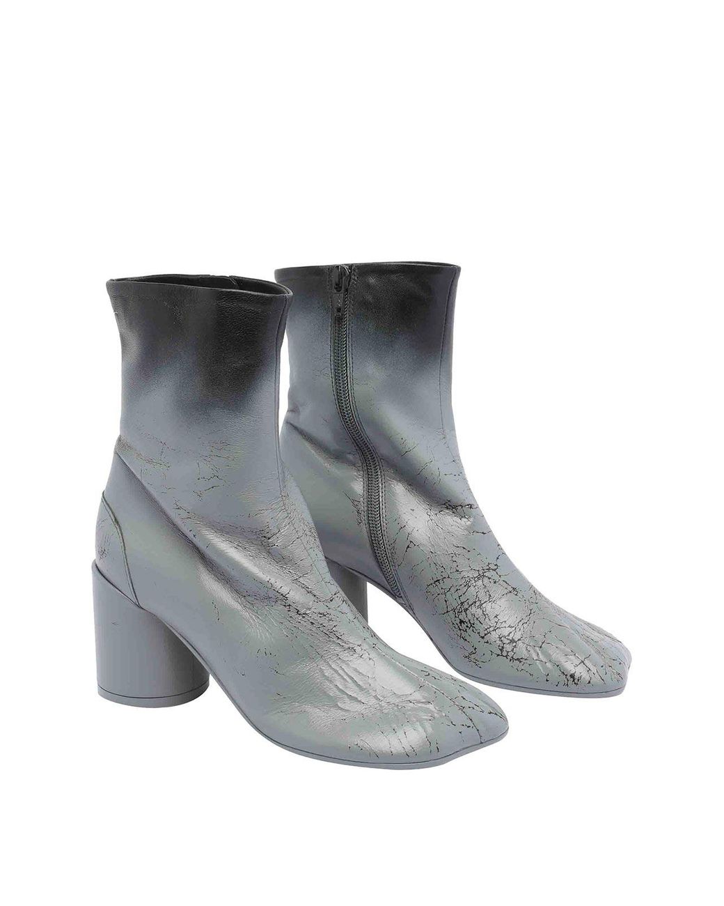 MM6 by Maison Margiela Tabi Booties in Gray | Lyst