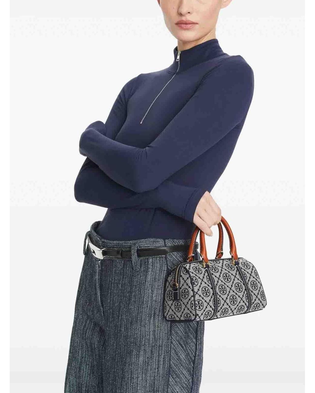 Tory Burch T Monogram Baller Bag in Blue | Lyst