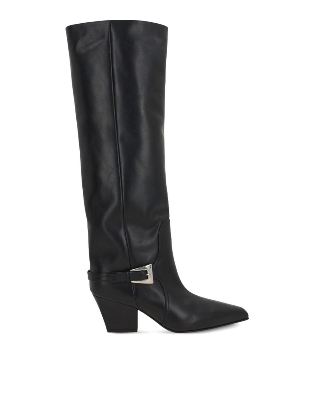 Paris Texas Jane Buckle Boots in Black | Lyst