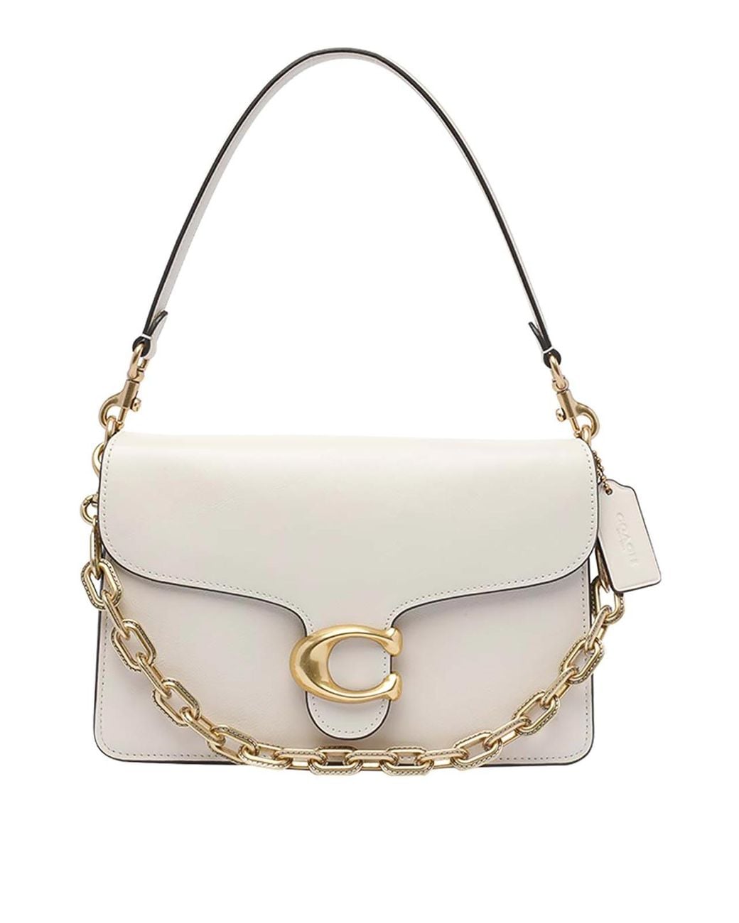 COACH Chain Tabby Shoulder Bag in White | Lyst