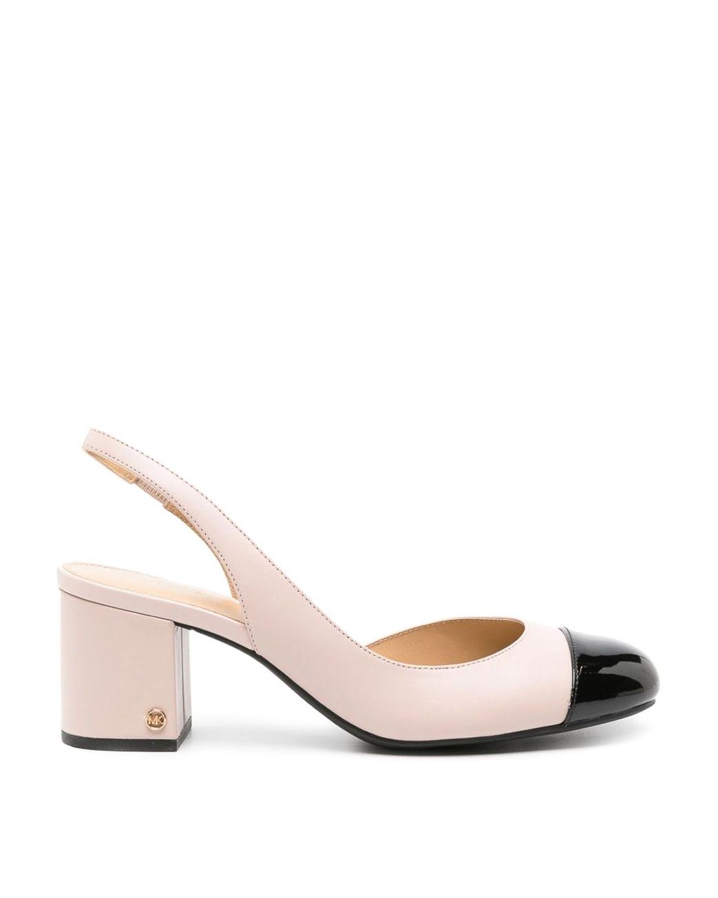 Michael Kors Round Toe Slingback in Natural | Lyst