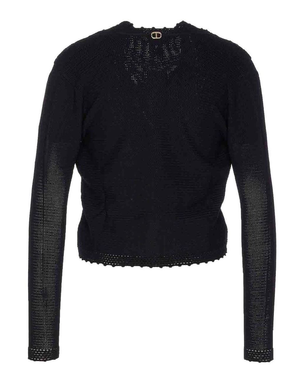 Twinset Knitted Twin- Set in Blue | Lyst UK