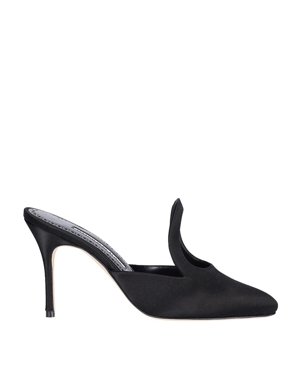 Manolo Blahnik Fugati Cut Out Detailed Mules in Black | Lyst