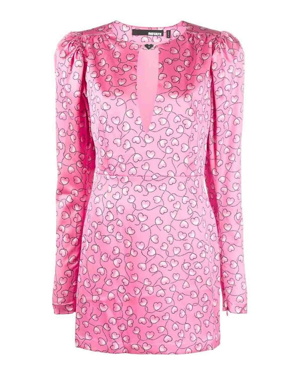 ROTATE BIRGER CHRISTENSEN Silky Woven Mini Cutout Dress in Pink | Lyst UK