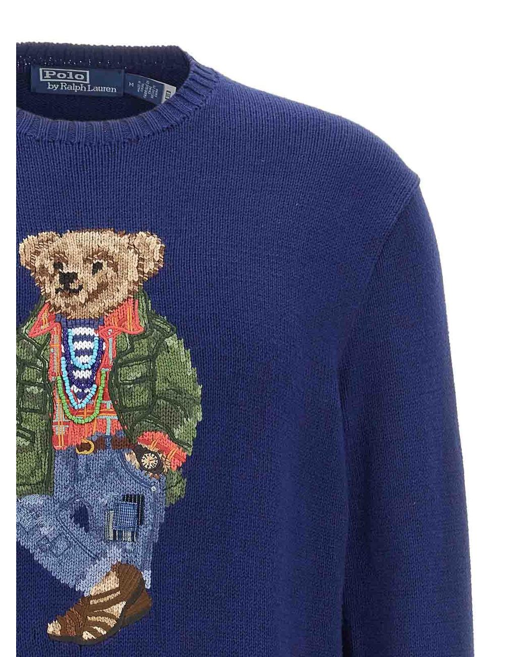 Polo Ralph Lauren 'Polo Bear' Sweater in Blue for Men | Lyst UK