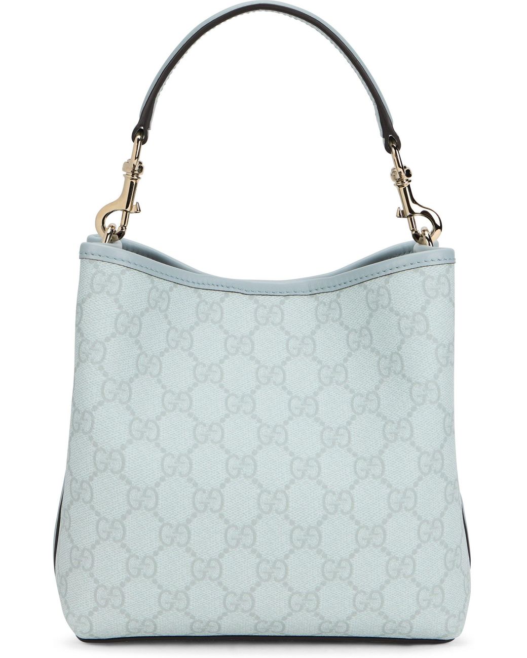 Gucci Gg Emblem Bucket Bag Small Size in Blue | Lyst