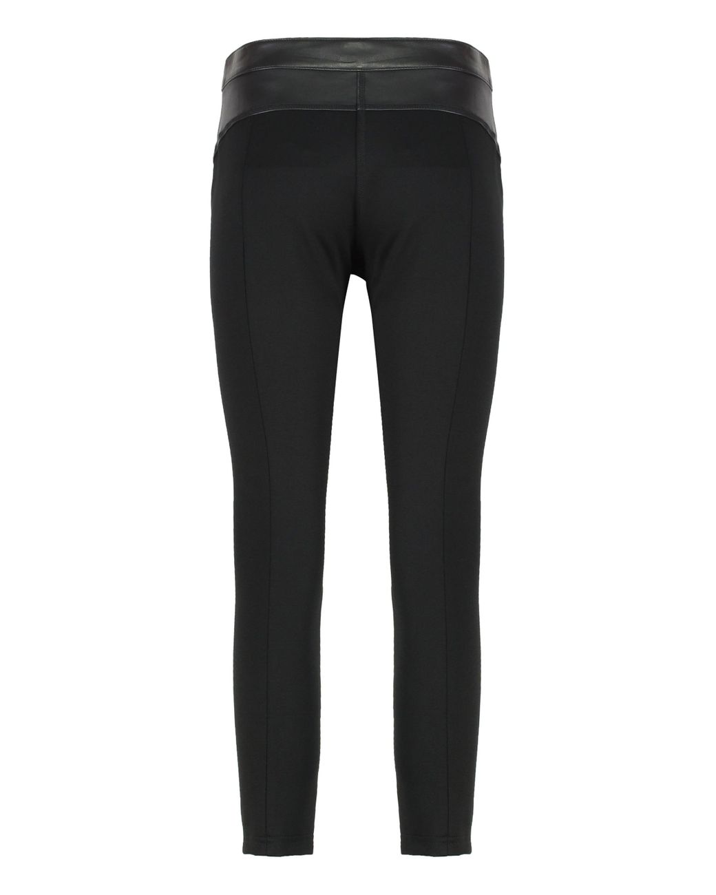Pinko "Leather And Stretch Fabric Pants" in Black | Lyst UK