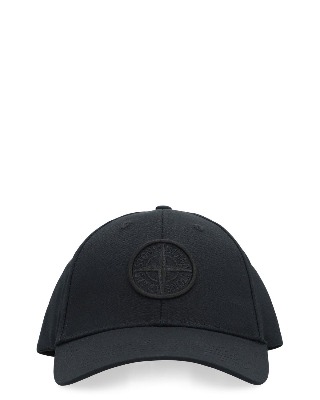 Stone Island Logo Baseball Cap in Black for Men | Lyst UK