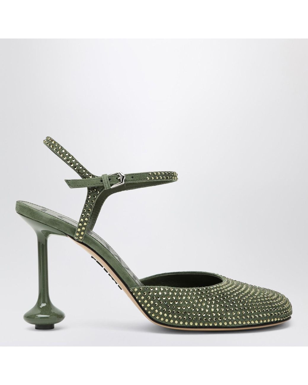 Loewe Strass Ankle Décolleté Toy in Green | Lyst UK