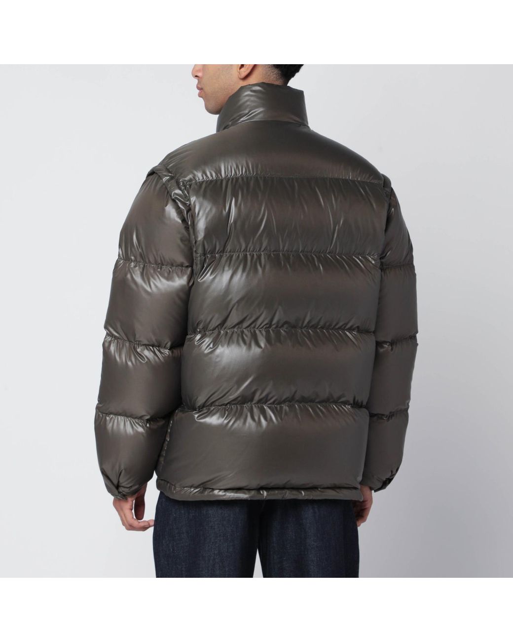 Prada Camouflage Re-Nylon Down Jacket in Grey for Men | Lyst UK