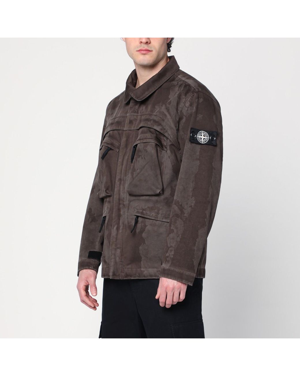 Stone Island Military Jacket With Camouflage Pattern in Grey for Men ...