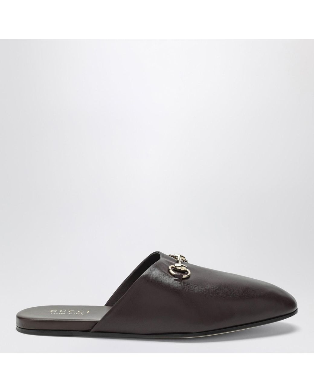 Gucci Leather Mules With Horsebit Detail in Brown for Men | Lyst UK