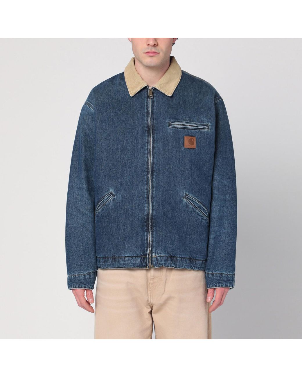 Carhartt Og Detroit Jacket In Denim in Blue for Men | Lyst
