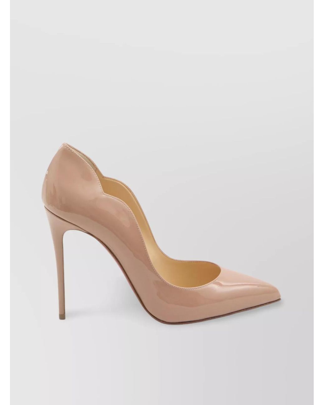 Christian Louboutin Chic 100 Pointed Stiletto Pumps in Natural | Lyst