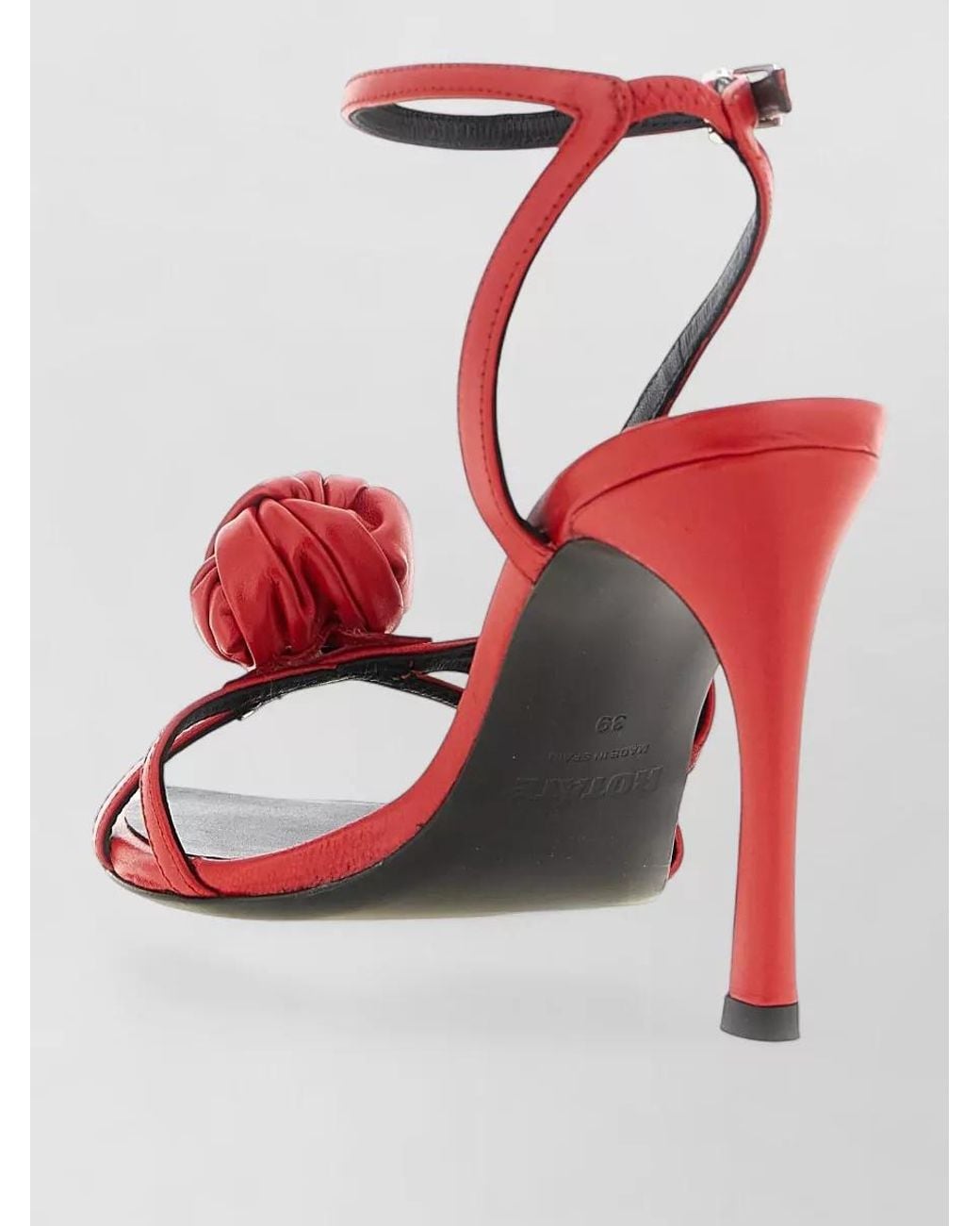 ROTATE BIRGER CHRISTENSEN Leather Knot Sandals in Red | Lyst UK