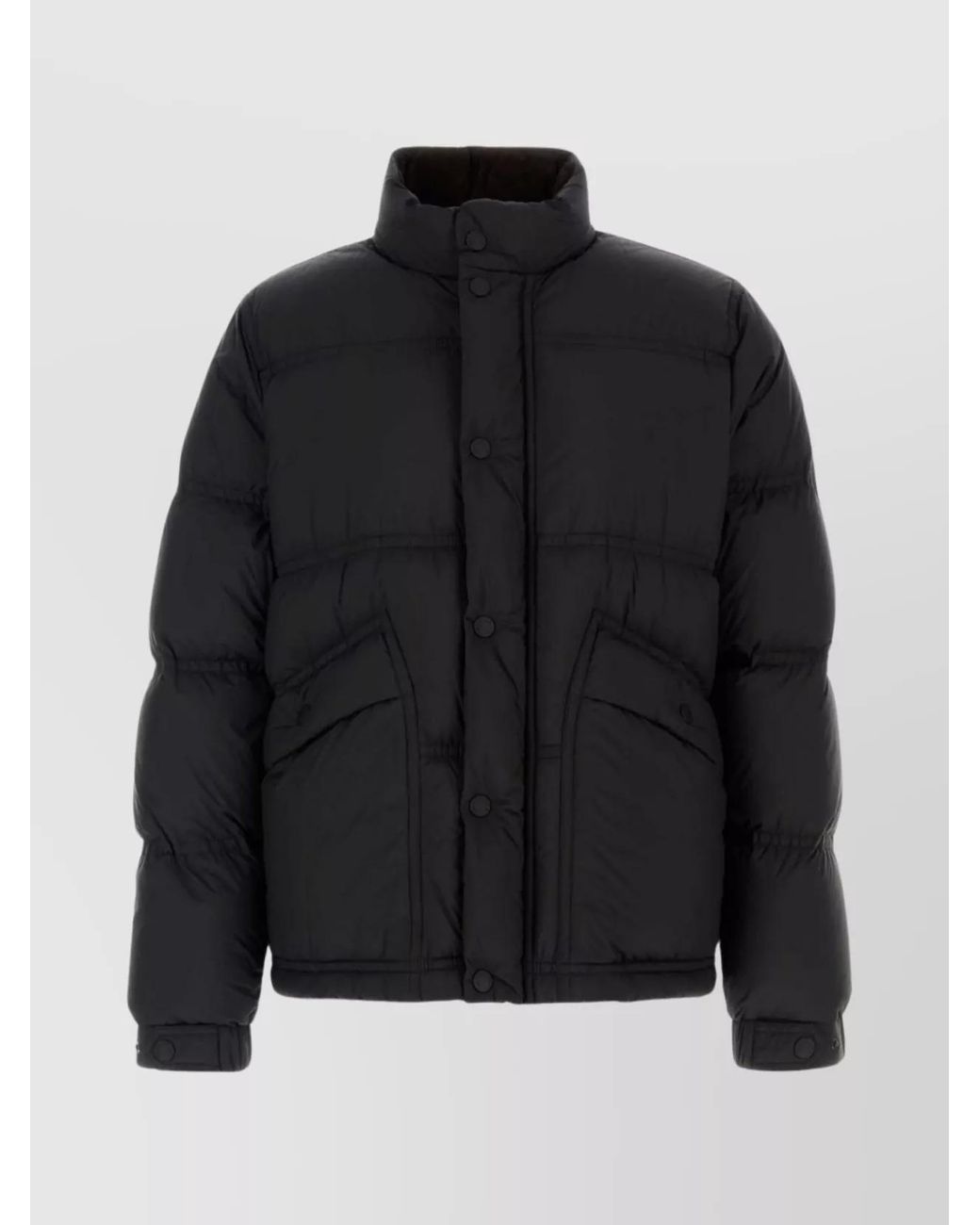 Moncler Nylon Down Jacket High Collar Design in Black for Men | Lyst