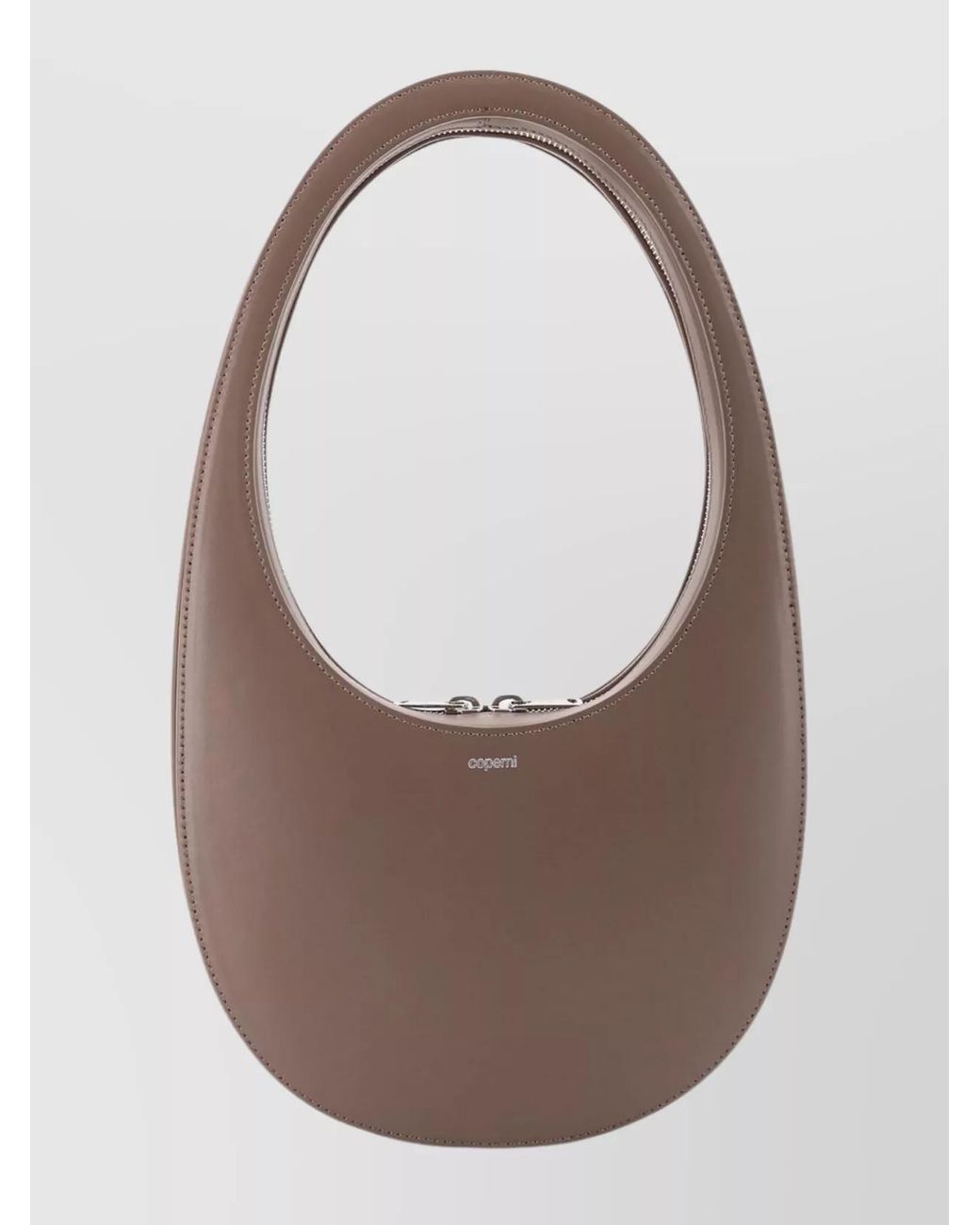 Coperni Curved Leather Shoulder Bag Handle in Brown | Lyst