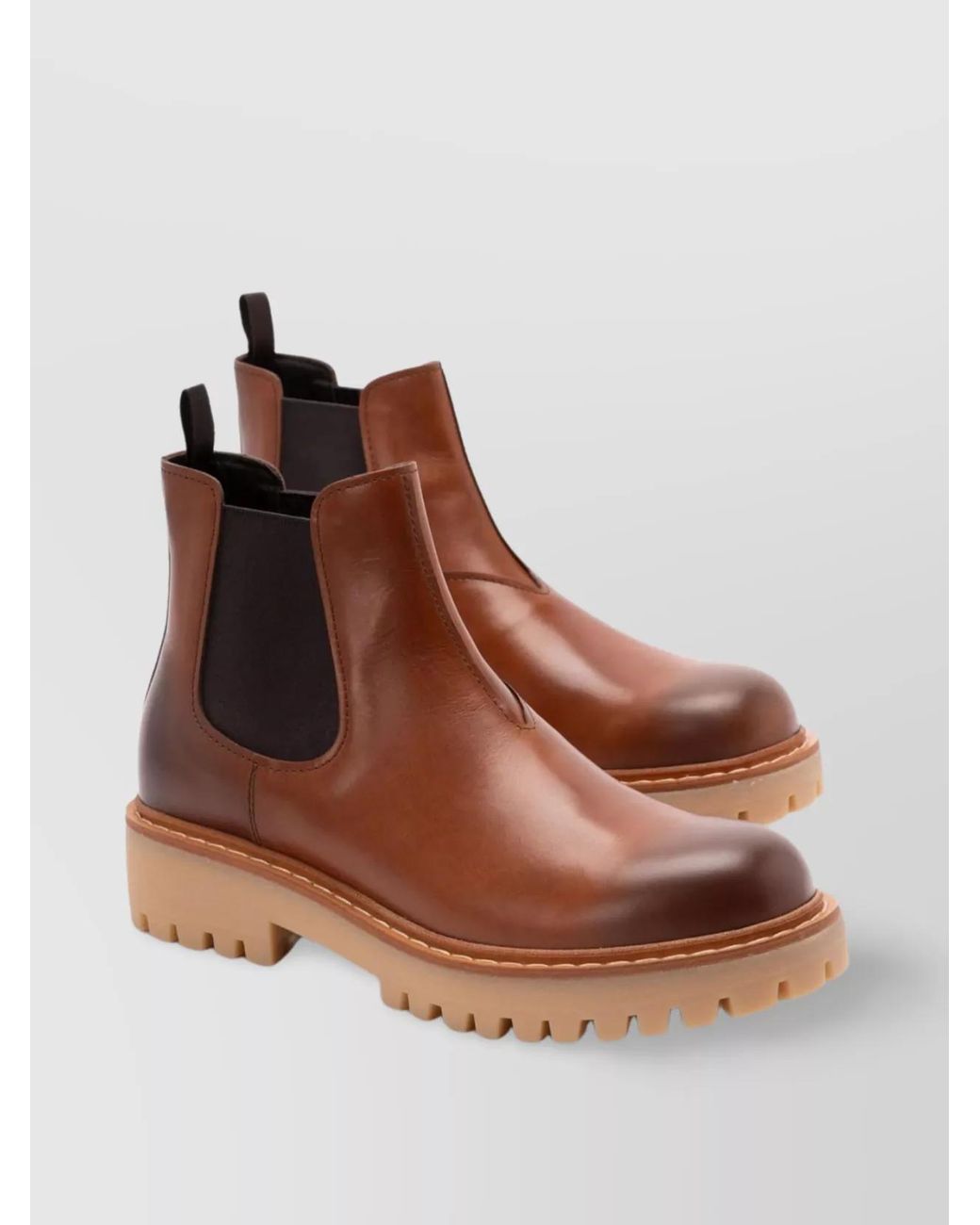 Prada Leather Ankle Boots in Brown for Men | Lyst UK