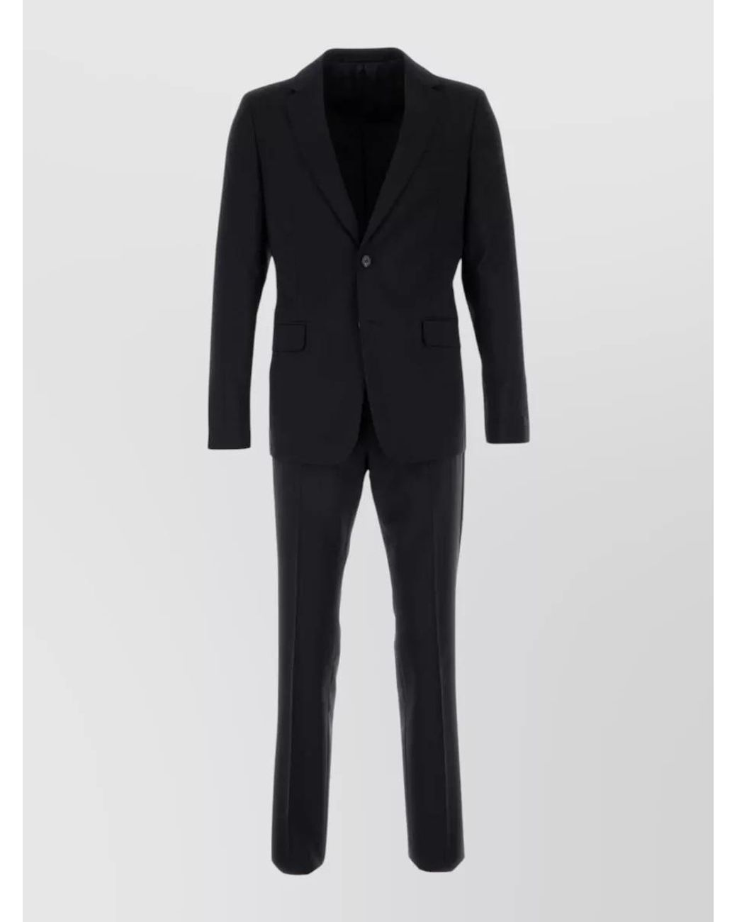 Prada Wool Blend Single Breasted Suit in Blue for Men | Lyst