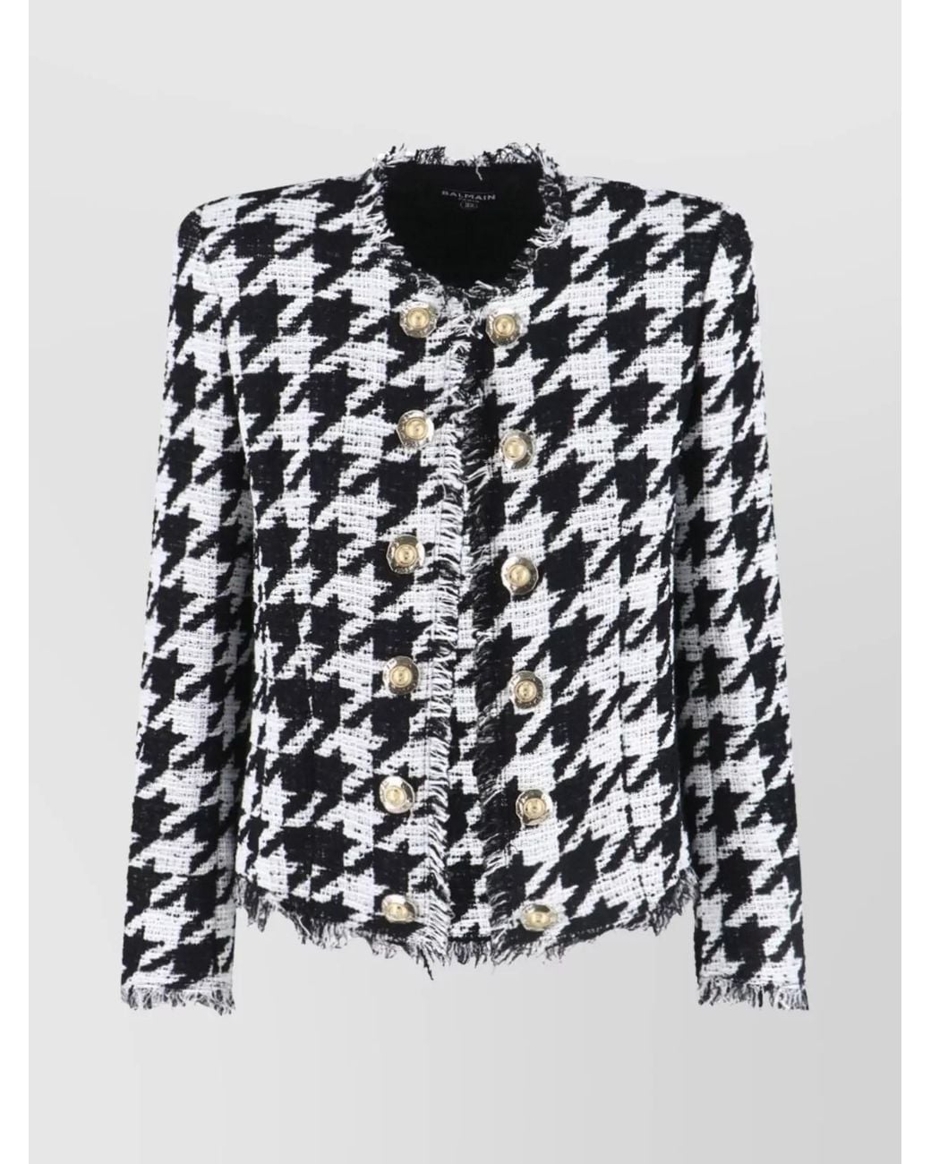 Balmain Tweed Jacket in Black | Lyst