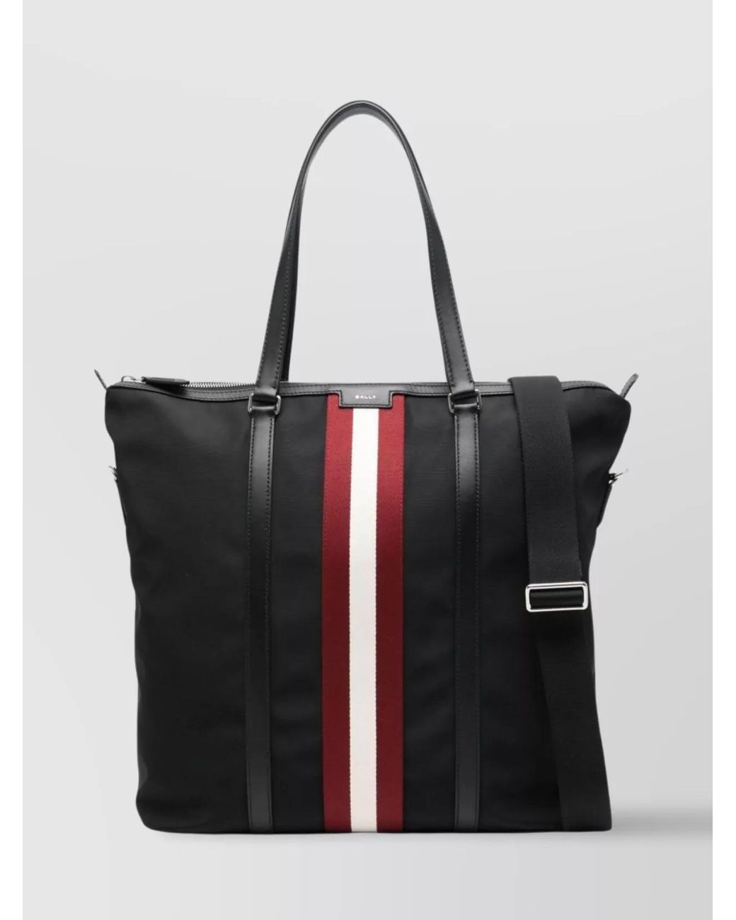 Bally Shopper Tote Bag Stripe Detail in Black for Men | Lyst