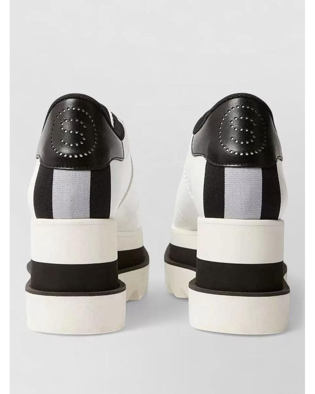 Stella McCartney Platform Sneakers Round Toe Ribbed Sole in White | Lyst UK