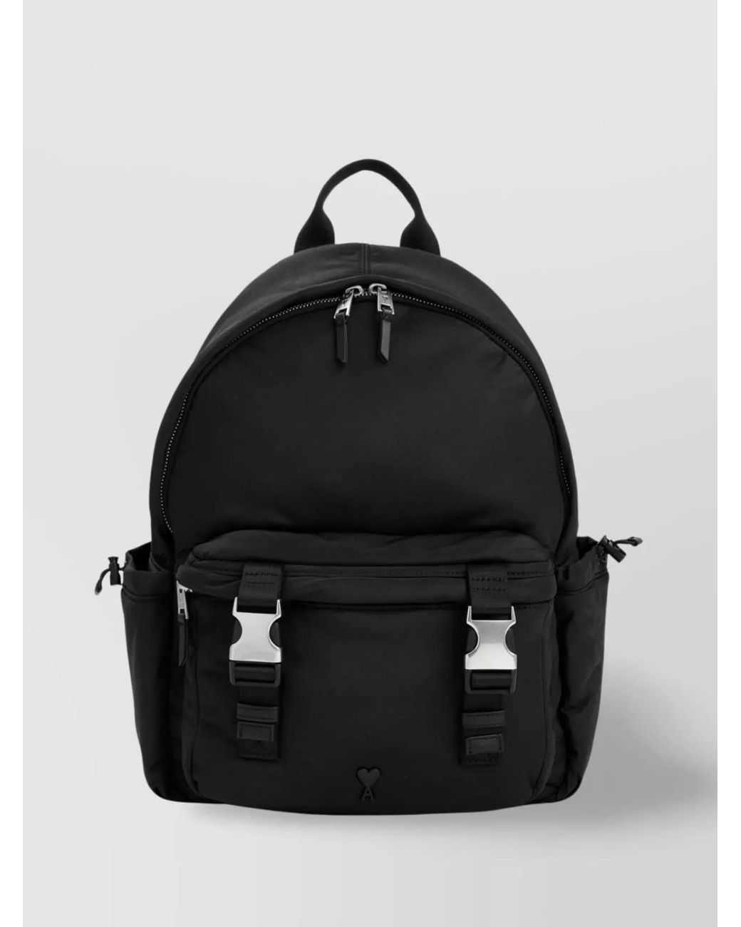 Ami Paris Heart Friend Flap Pocket Backpack in Black for Men | Lyst