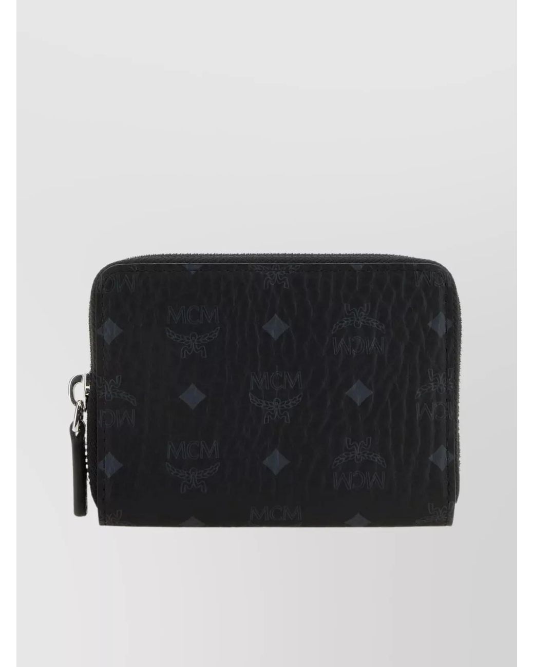 MCM Coated Canvas Rectangular Shape Textured Finish Wallet in Black | Lyst