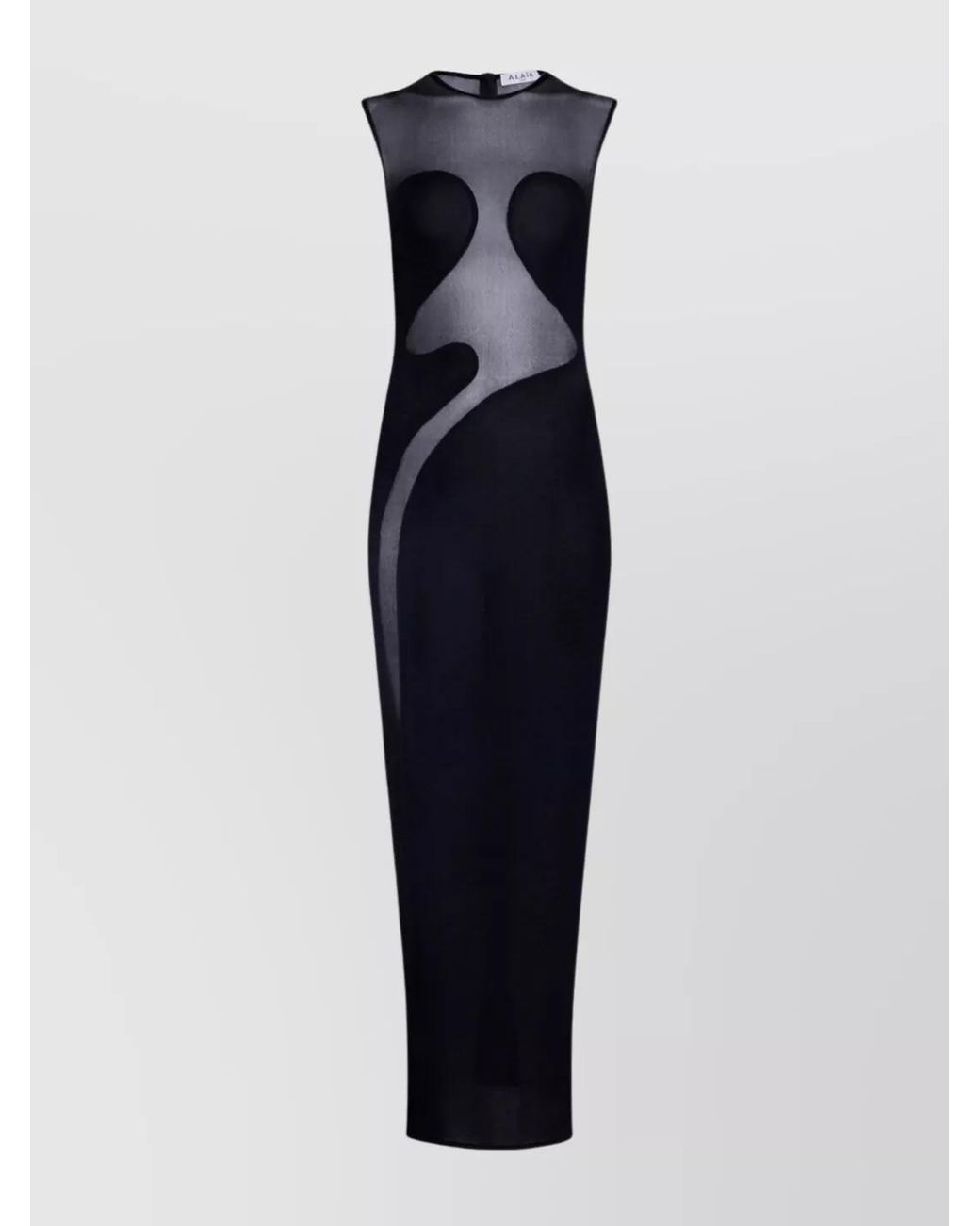 Alaïa Knit Bodycon Dress Sheer Panels in White | Lyst UK