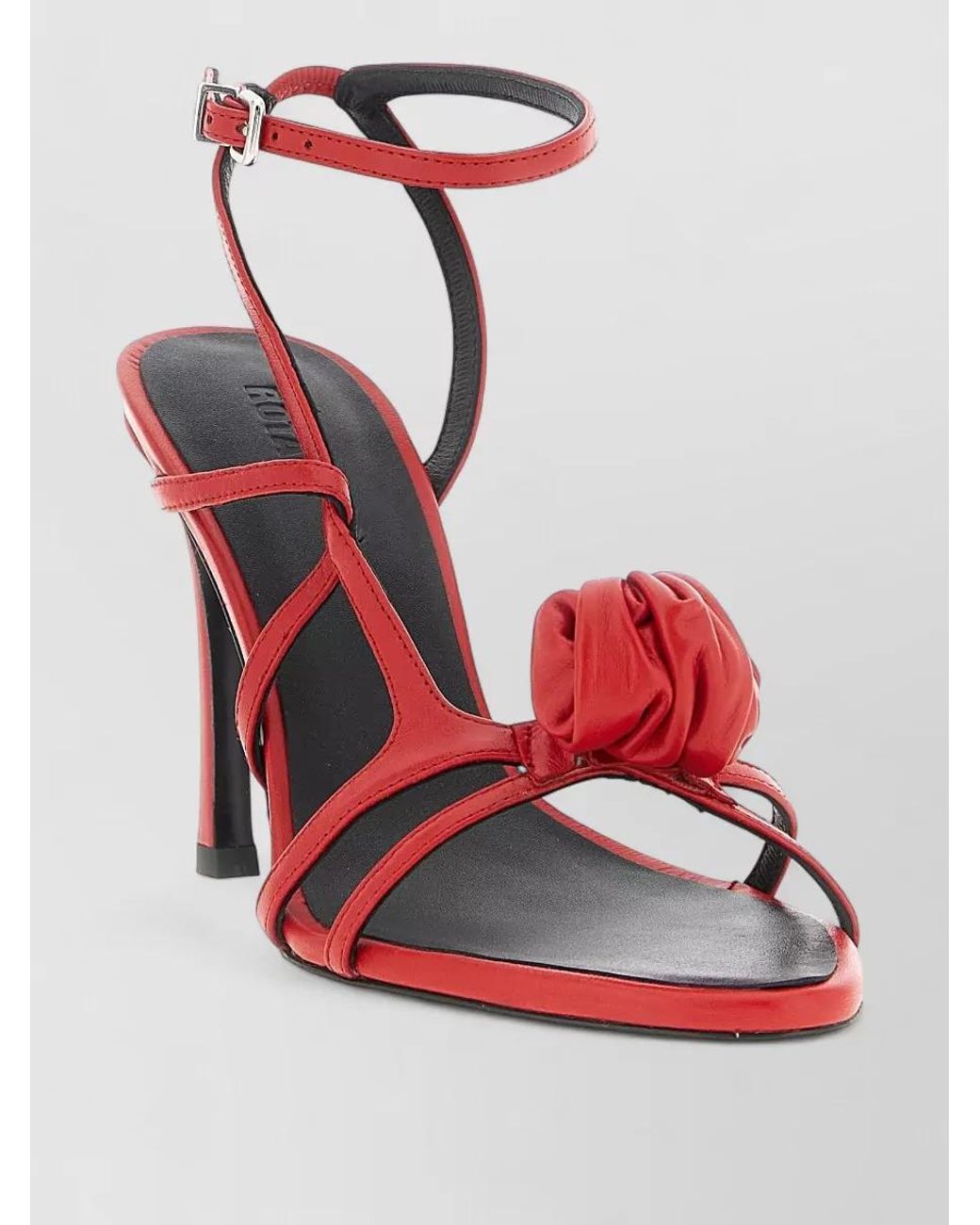 ROTATE BIRGER CHRISTENSEN Leather Knot Sandals in Red | Lyst