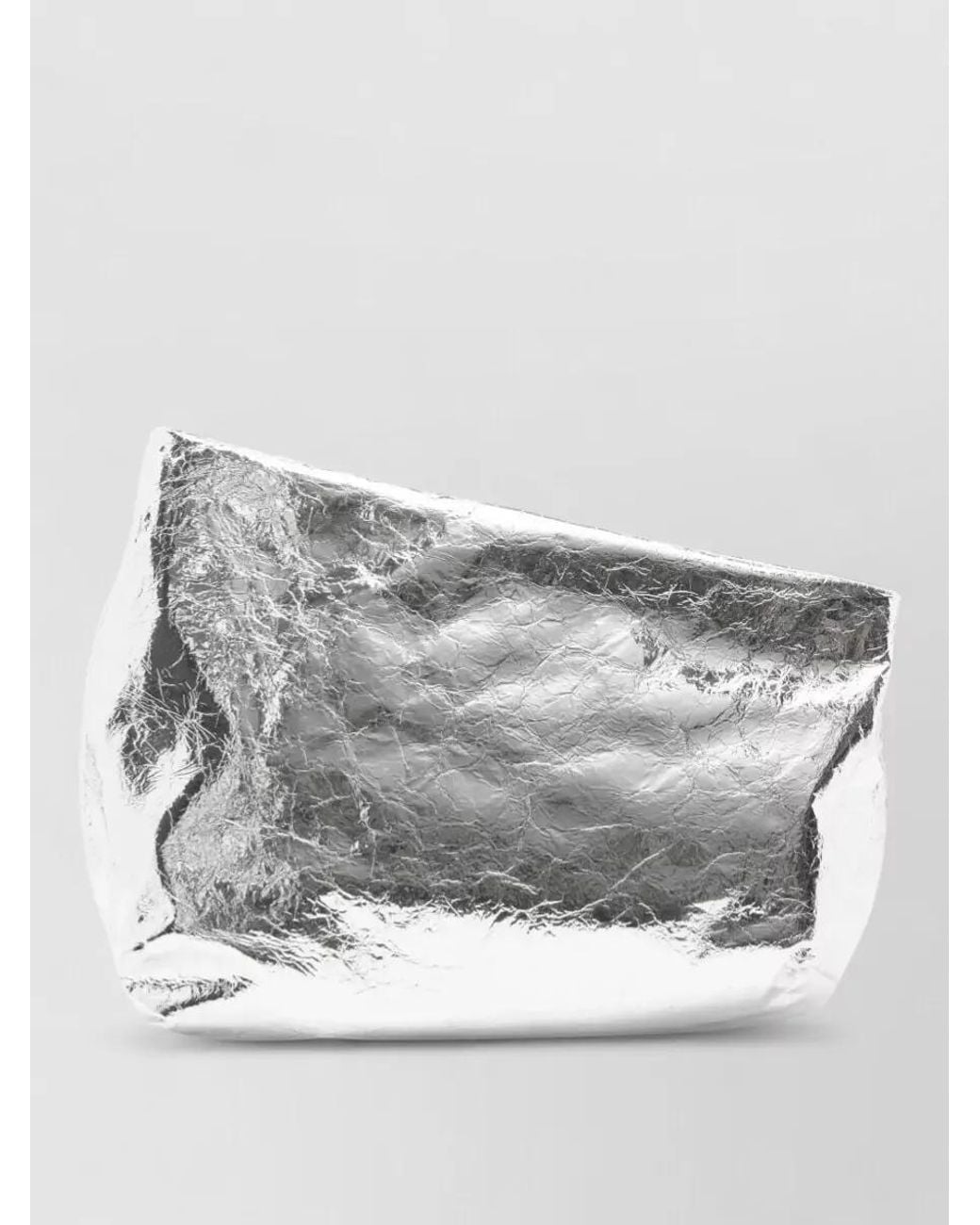 Marsèll Fanta Shoulder Bag Metallic Crinkled Texture in Gray | Lyst