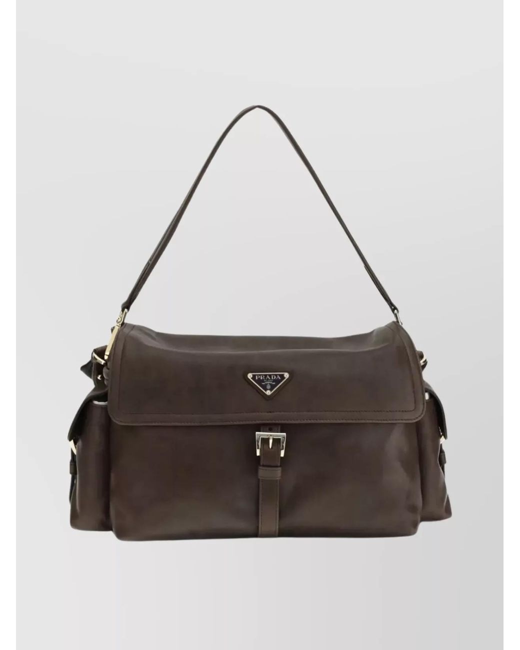 Prada Explore Large Leather Shoulder Bag | Lyst