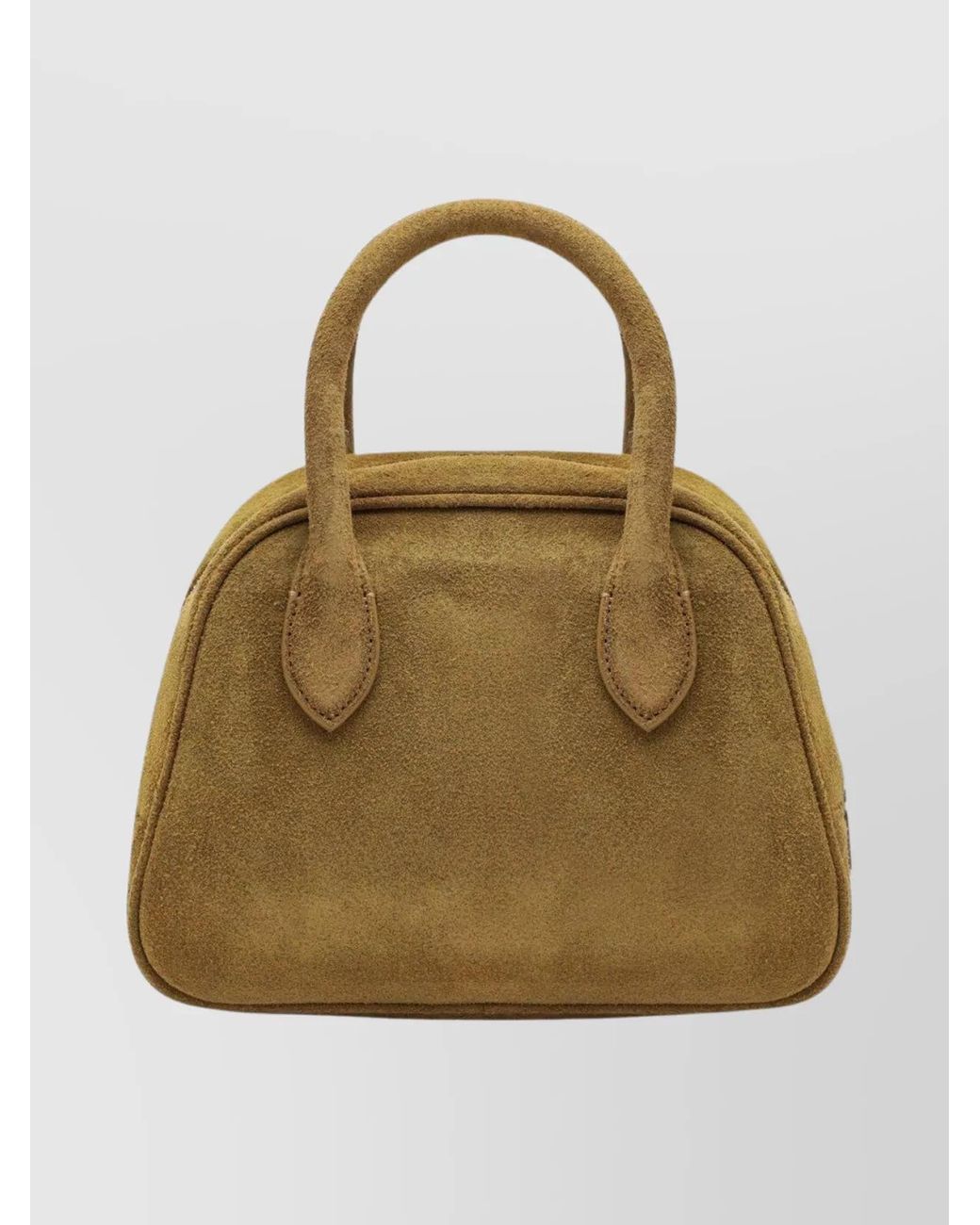 DUNST Suede Mini Bag in Natural | Lyst UK