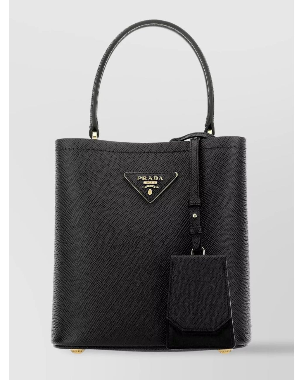 Prada Fabric Shoulder Bag-Tone Hardware in Black | Lyst