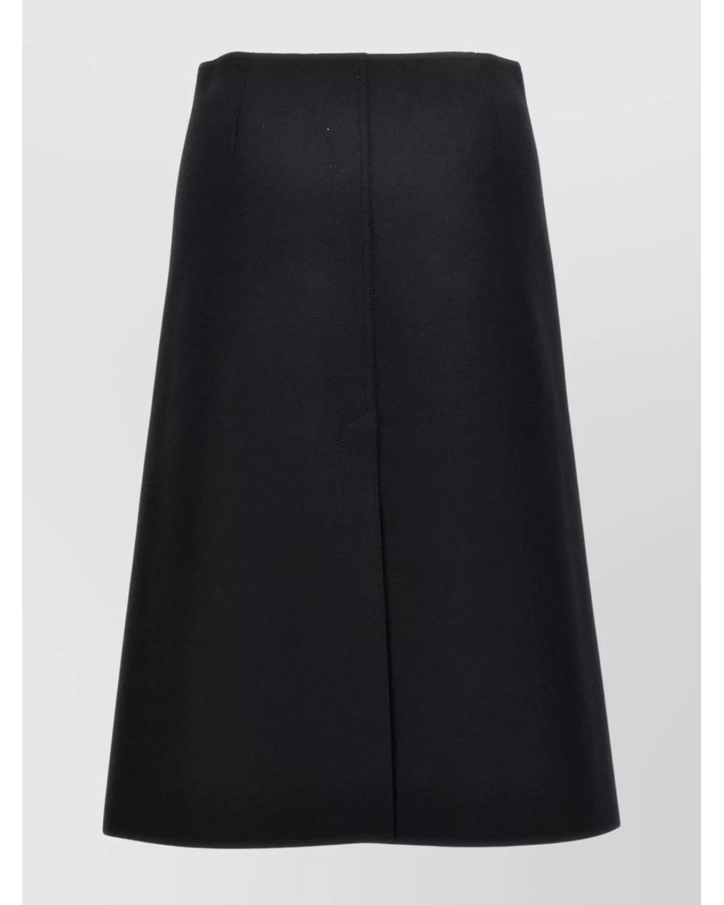 Lanvin Wool Blend A-Line Skirt in Black | Lyst UK